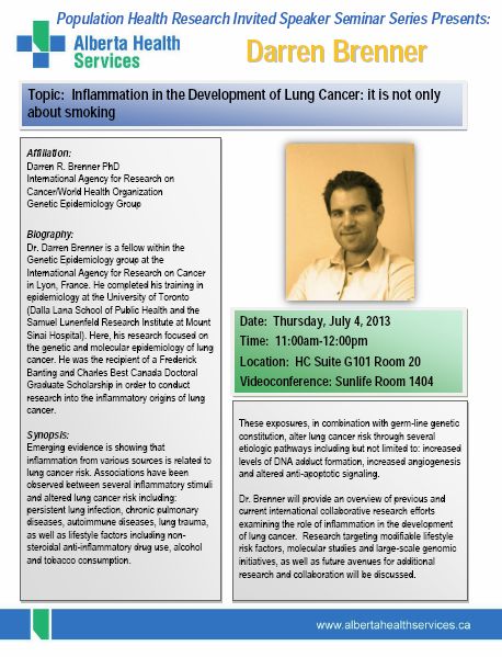 2013-July-4-Invited-Speaker-Darren-Brenner - Cancer Epidemiology and ...